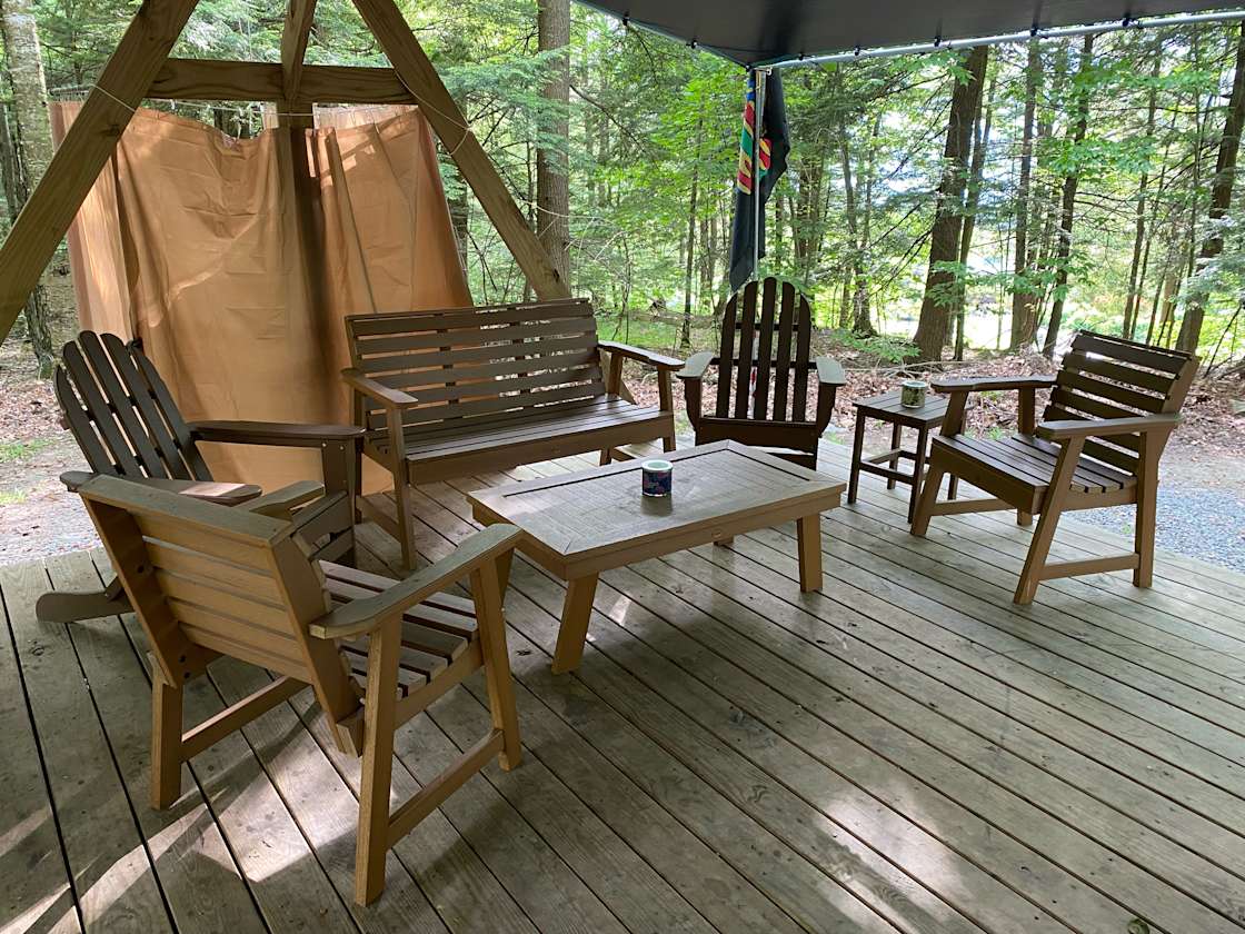 The Deck on Lake George. - Hipcamp in Huletts Landing, New York