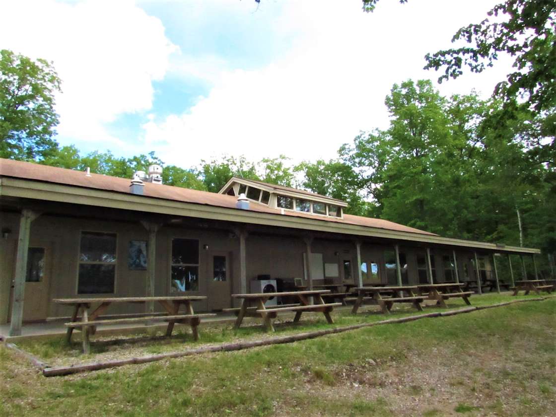 Large Wood View Cabins - Hipcamp in Lupton, Michigan