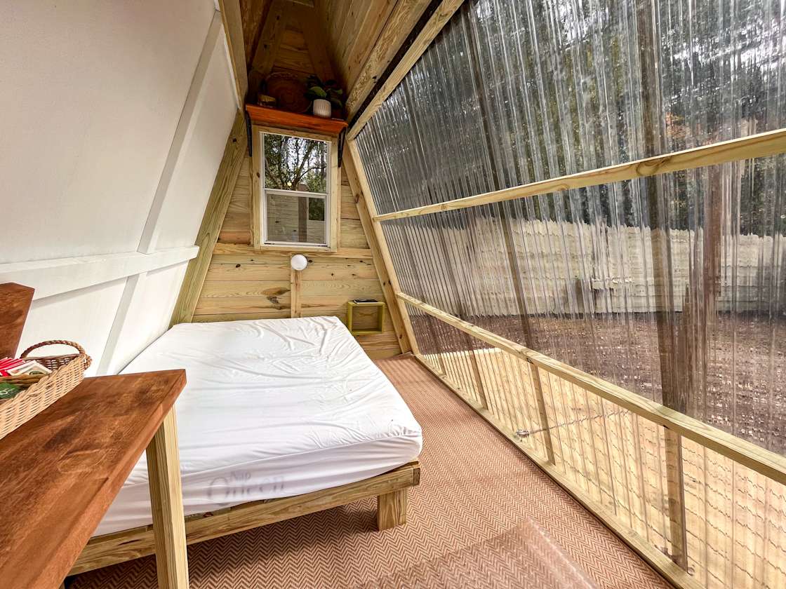 Cozy A-Frame Cabin Camping - Hipcamp in Oriental, North Carolina