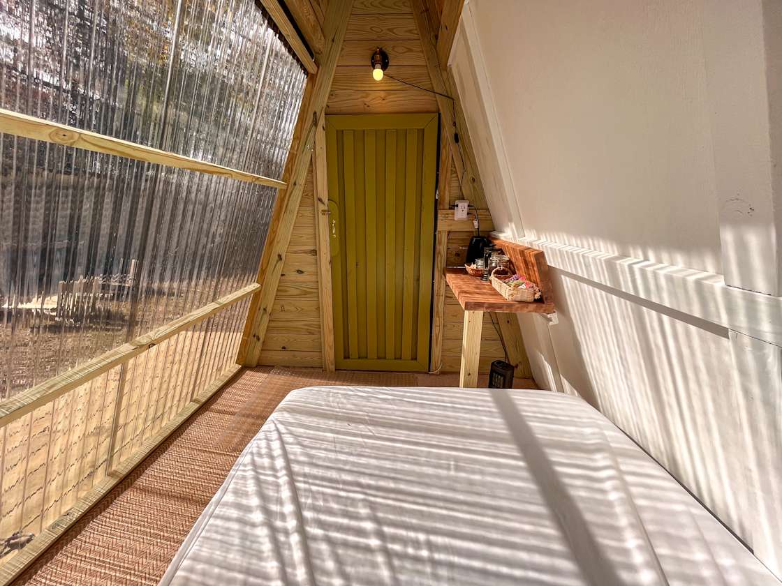 Cozy A-Frame Cabin Camping - Hipcamp in Oriental, North Carolina