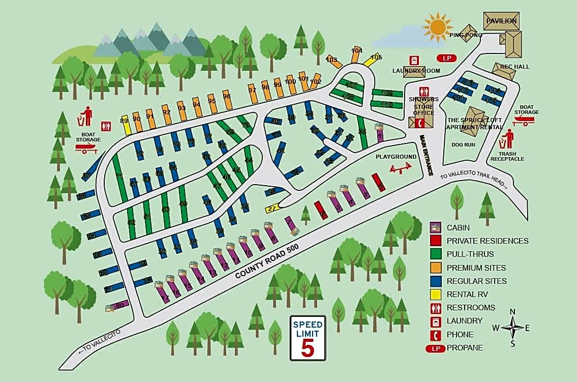 Blue Spruce RV Park & Cabins - Hipcamp in Bayfield, Colorado