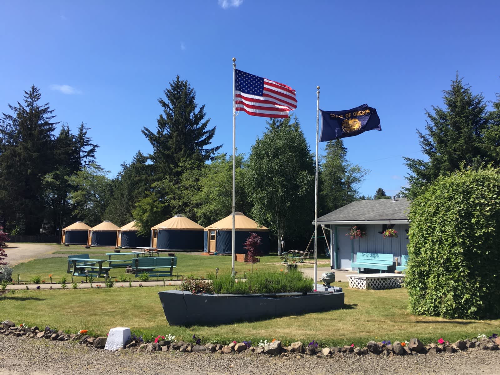 Tillamook Bay City RV Park Yurt - Hipcamp in Tillamook, Oregon