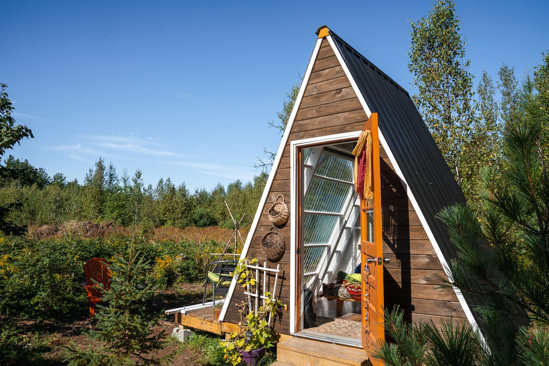 Micro A-Frame Cabin - Hipcamp in Passadumkeag, Maine