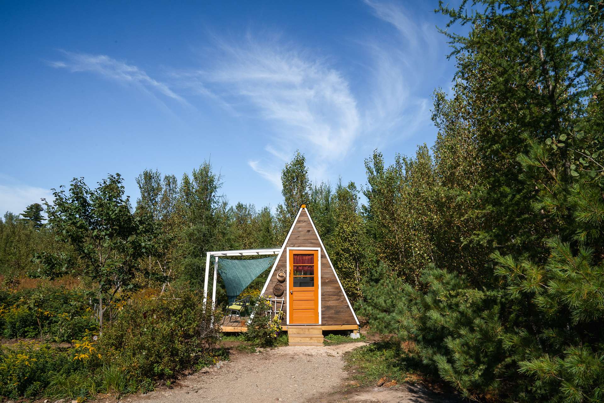 Micro A-Frame Cabin - Hipcamp in Passadumkeag, Maine