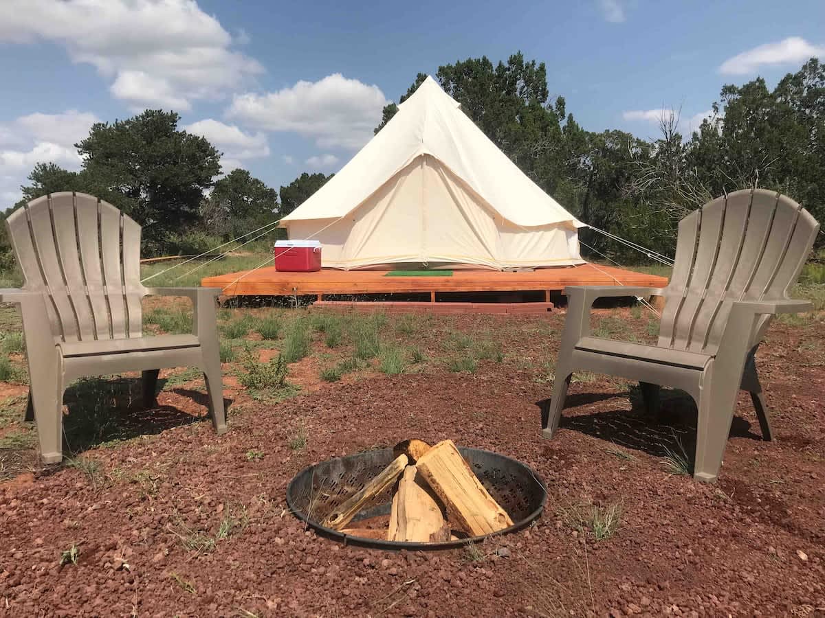 Grand Canyon Glampin 70s Tent - Hipcamp in Williams, Arizona