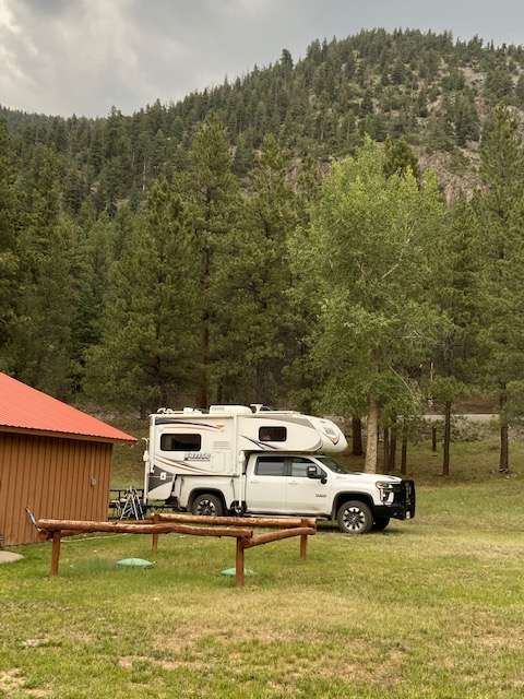 AIYM Camp Riverfront Duplex Cabin! - Hipcamp in Capulin, Colorado