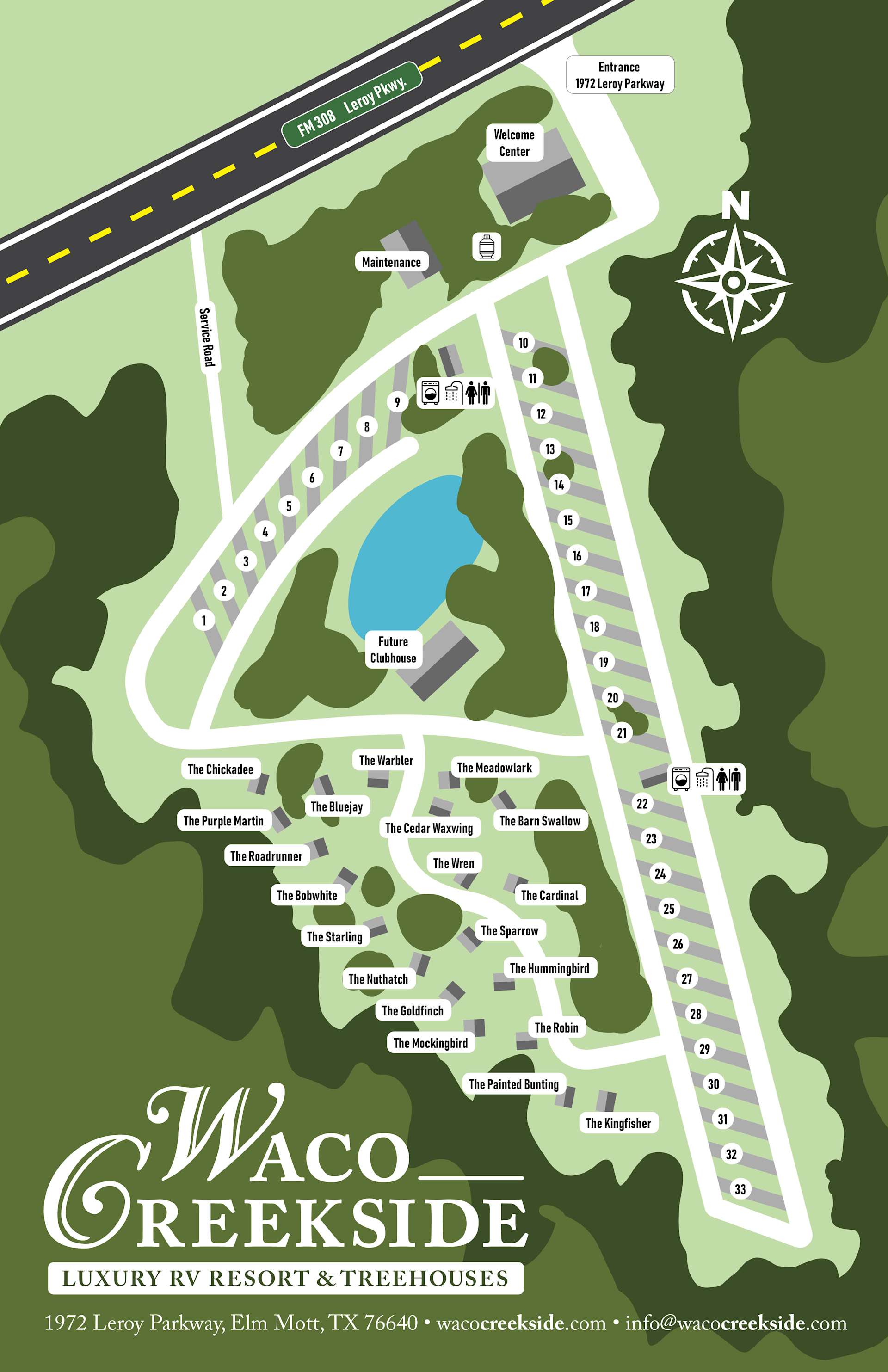 Waco Creekside Resort - Hipcamp in Elm Mott, Texas