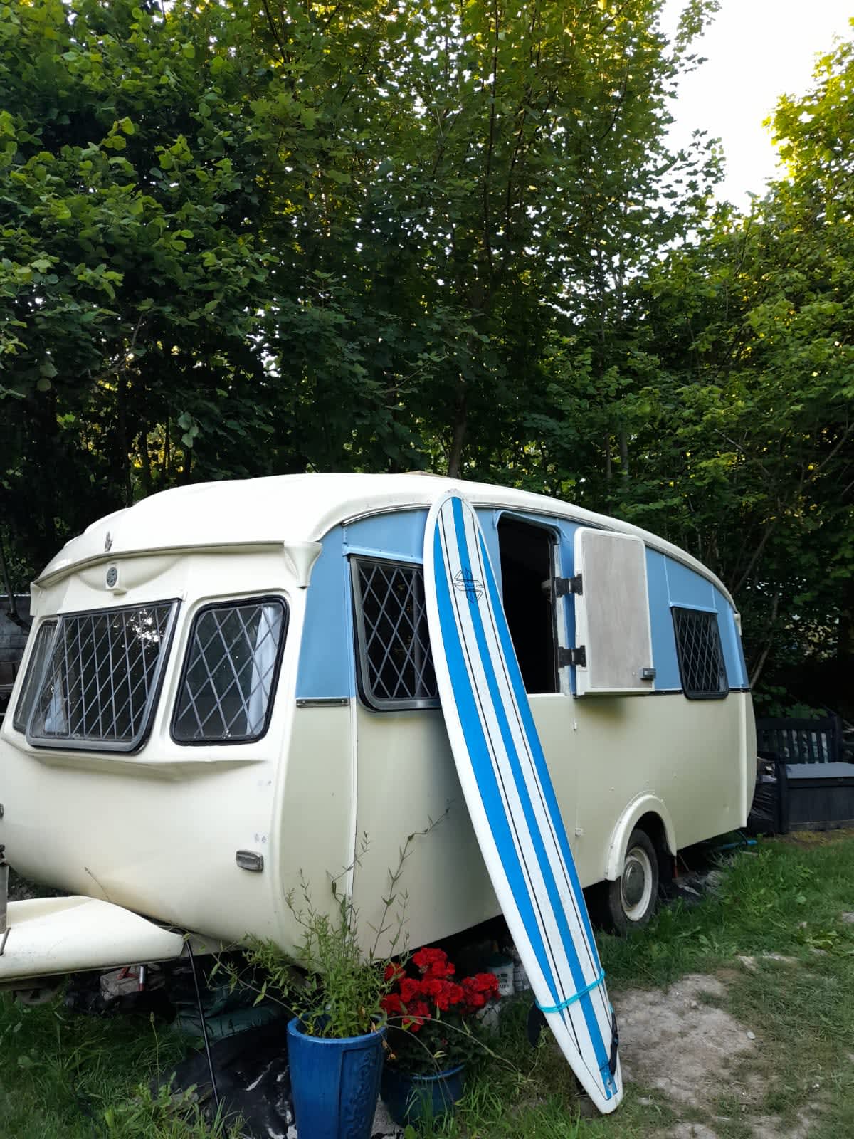 Bluebell Vintage Caravan - Hipcamp in Bude, England