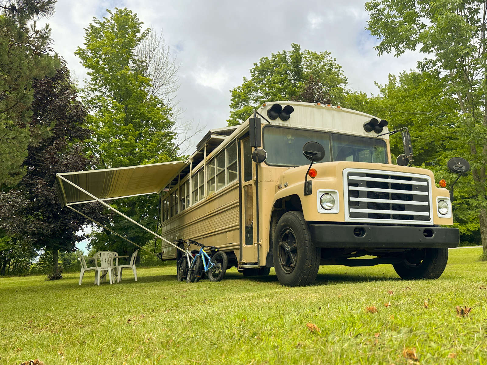 Schoolie Bus Camp & Camping Area - Hipcamp in Charlevoix, Michigan