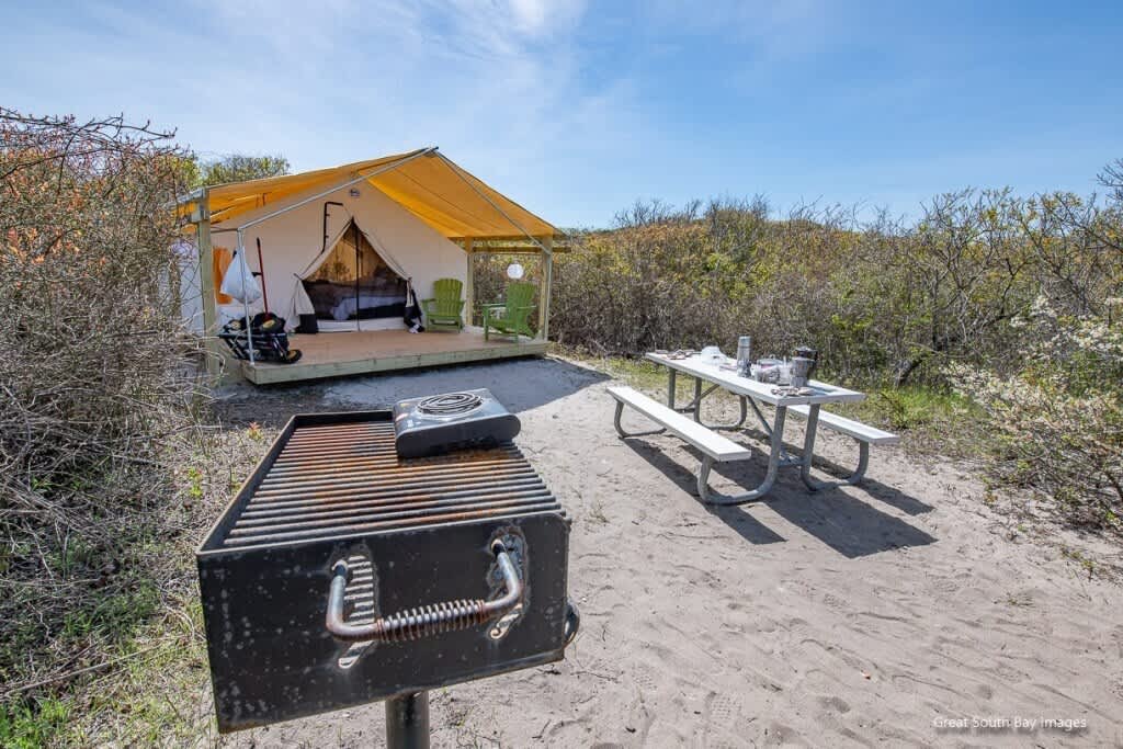 Watch Hill Fire Island Campground & Safari Tent Glamping - Hipcamp in ...