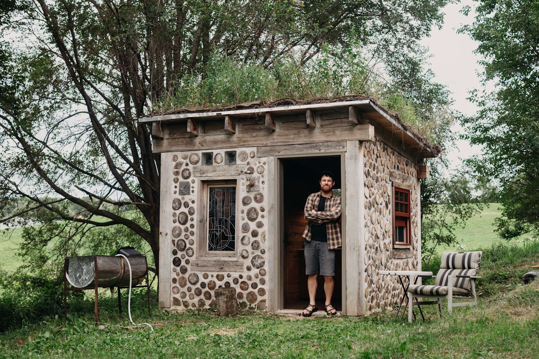 Cordwood Writer's Cabin - Hipcamp in Mondovi, Wisconsin