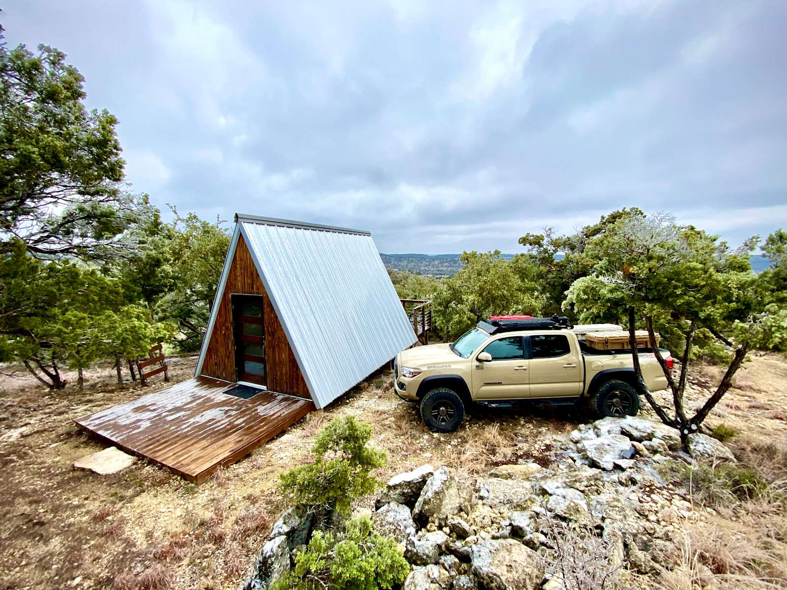 The jAy Frame - Hipcamp in Marble Falls, Texas
