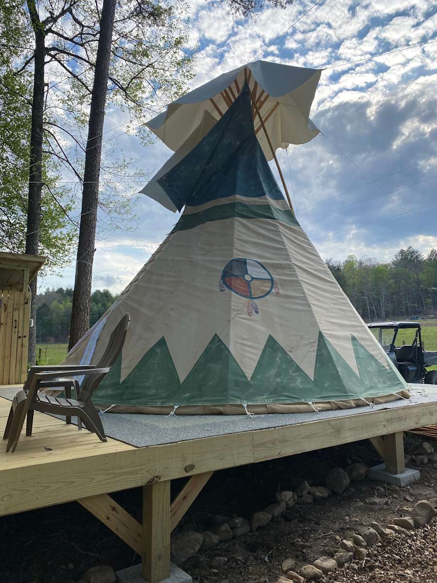 Big Chief Tipi Hipcamp In Morganton, Georgia