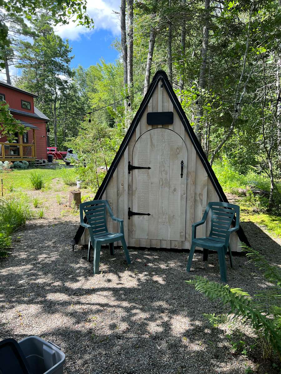 Lakeside Mini A-Frame - Hipcamp in Holden, Maine