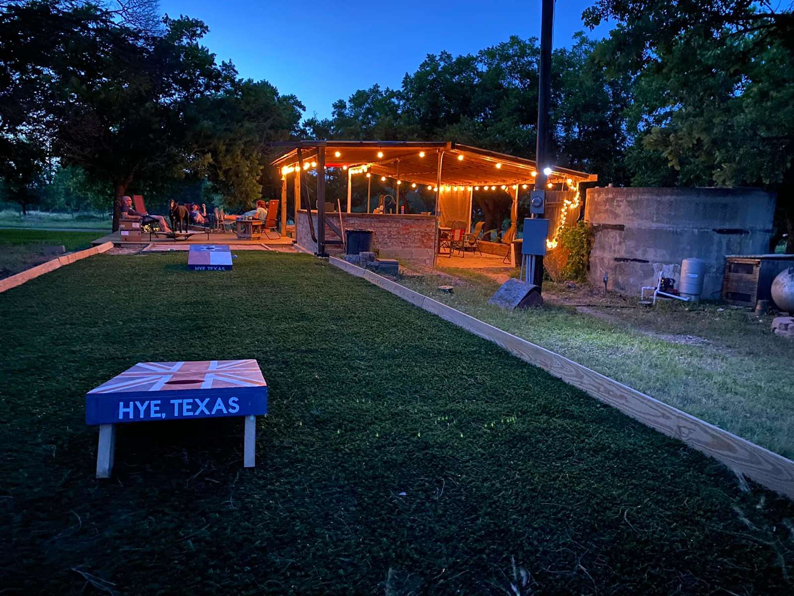 Game court, covered patio, fire pit - Hipcamp in Johnson City, Texas