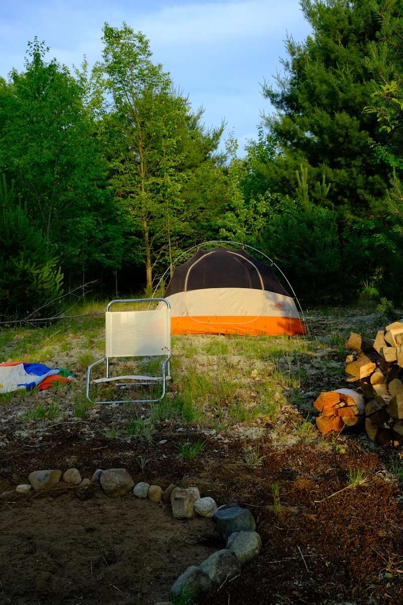 Rustic, Simple Basecamp - Hipcamp in Crystal Mountain, Michigan