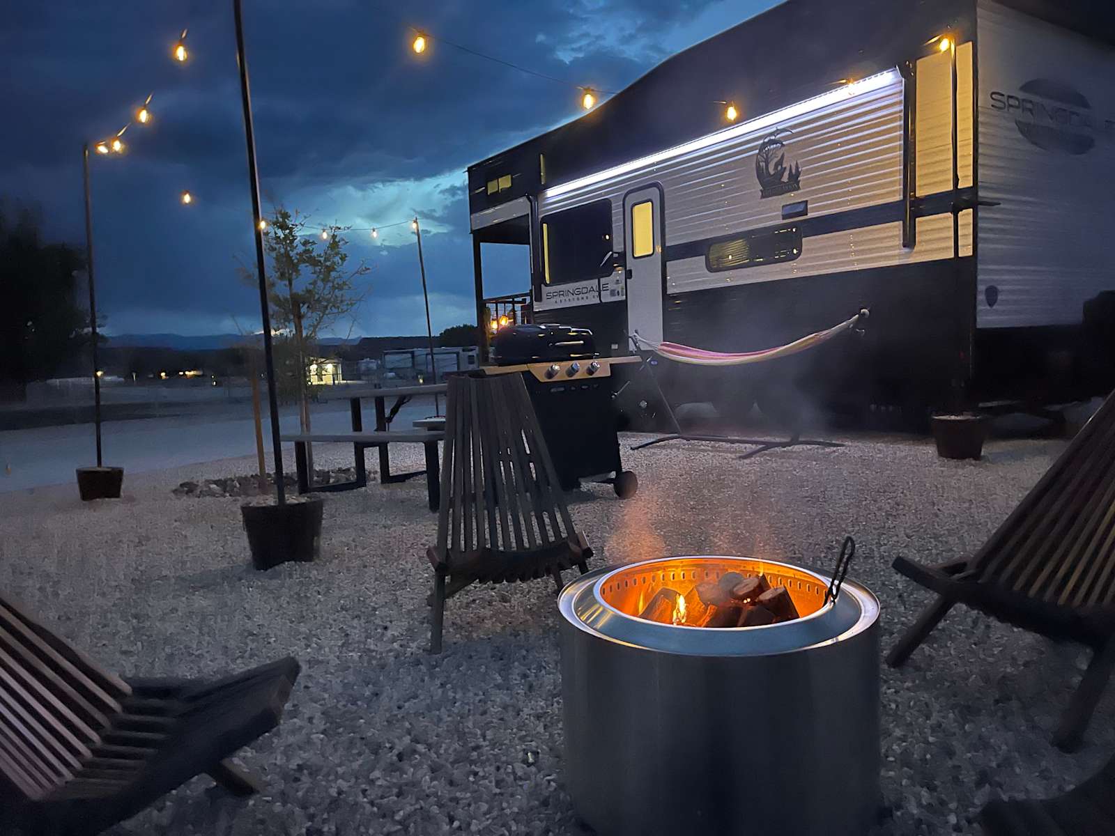 Tiny Home Destination Trailer Zion - Hipcamp in Apple Valley, Utah