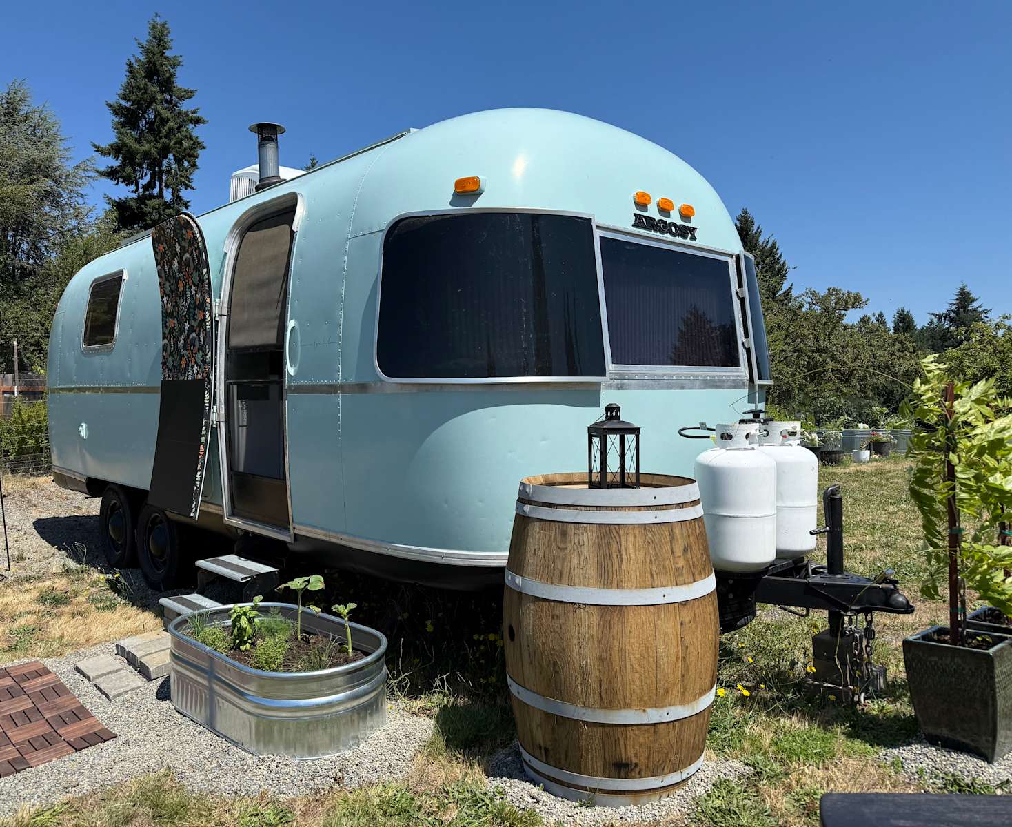 Vintage Airstream Argosy Escape - Hipcamp in Gig Harbor, Washington