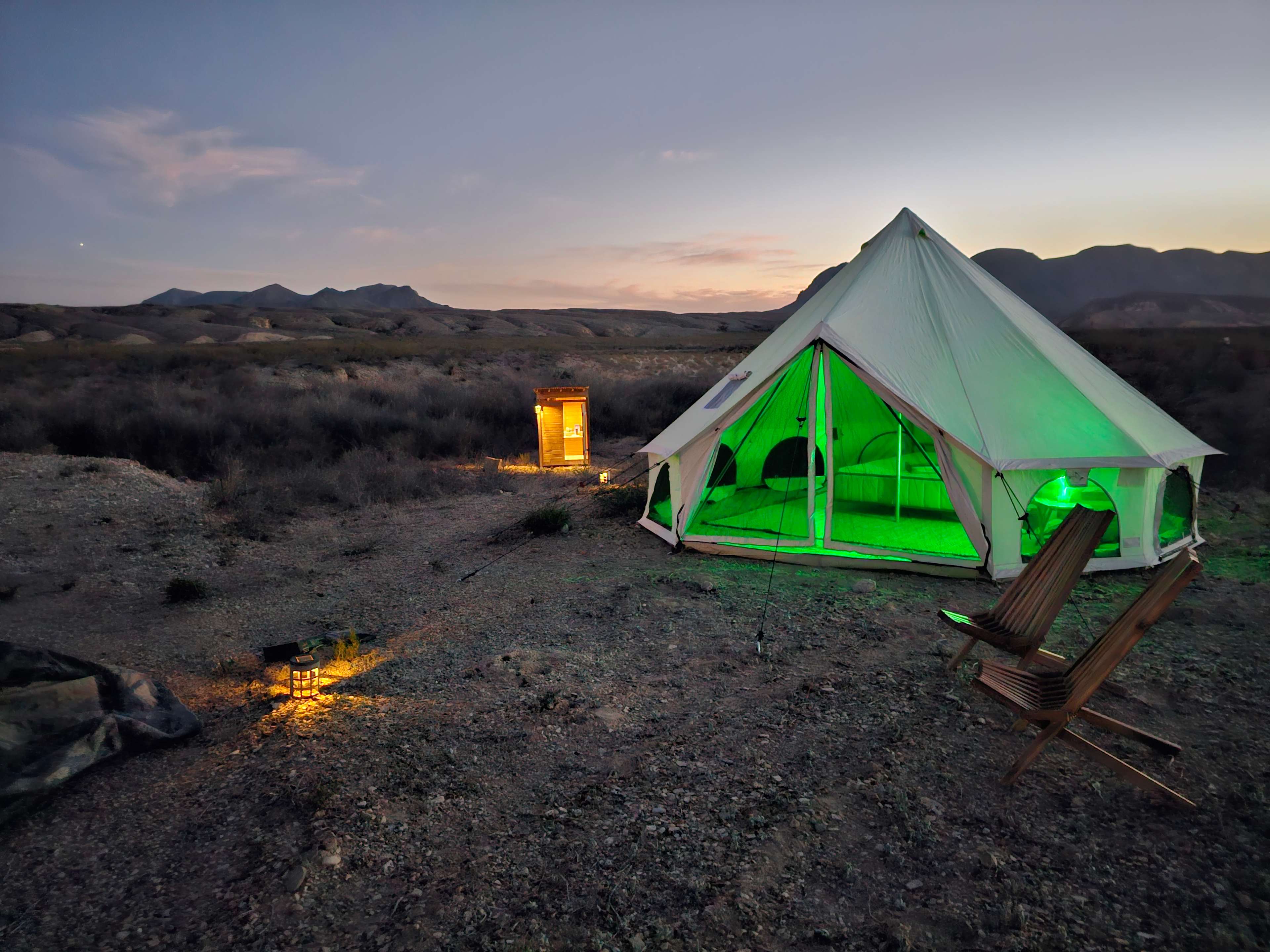 Glamping Tent with Queen Bed - Hipcamp in Alpine, Texas